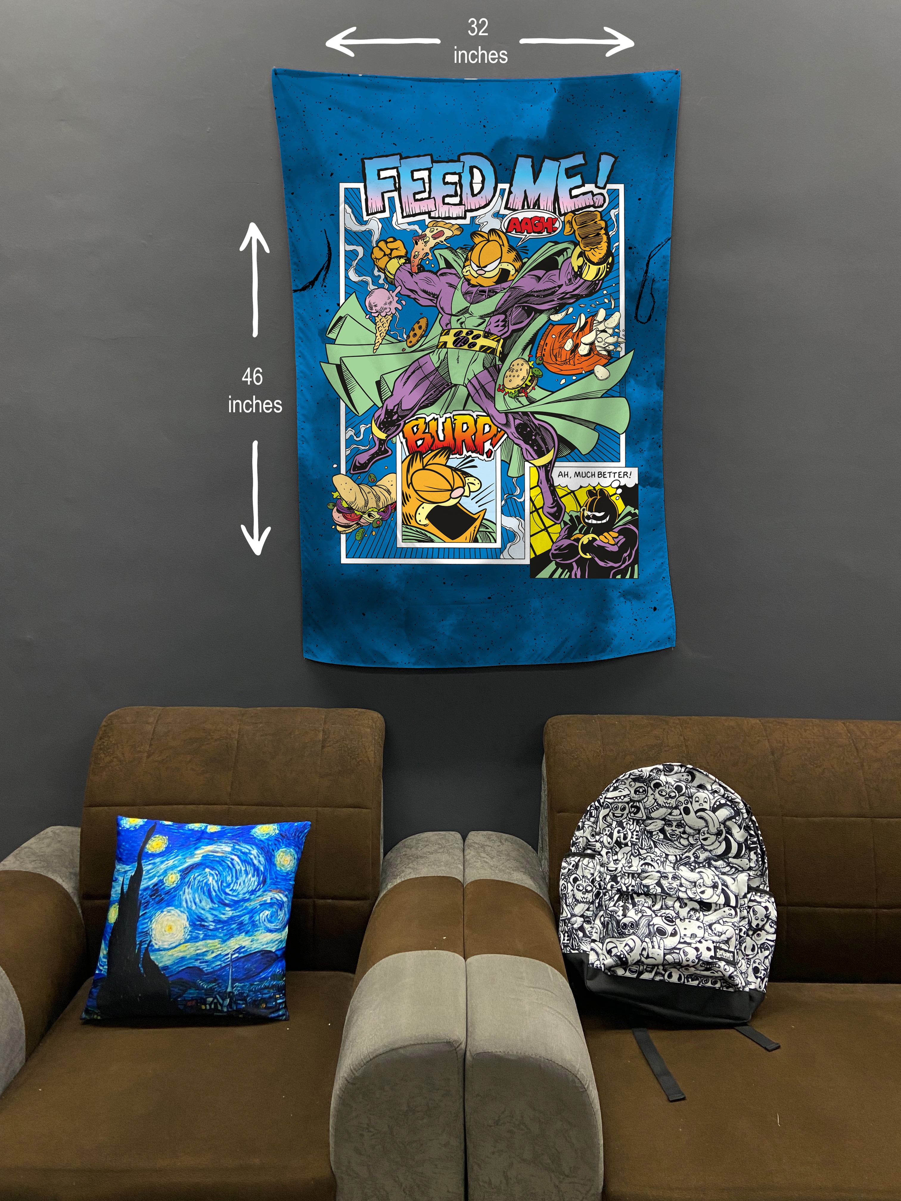 Garfield Feed Me Flag