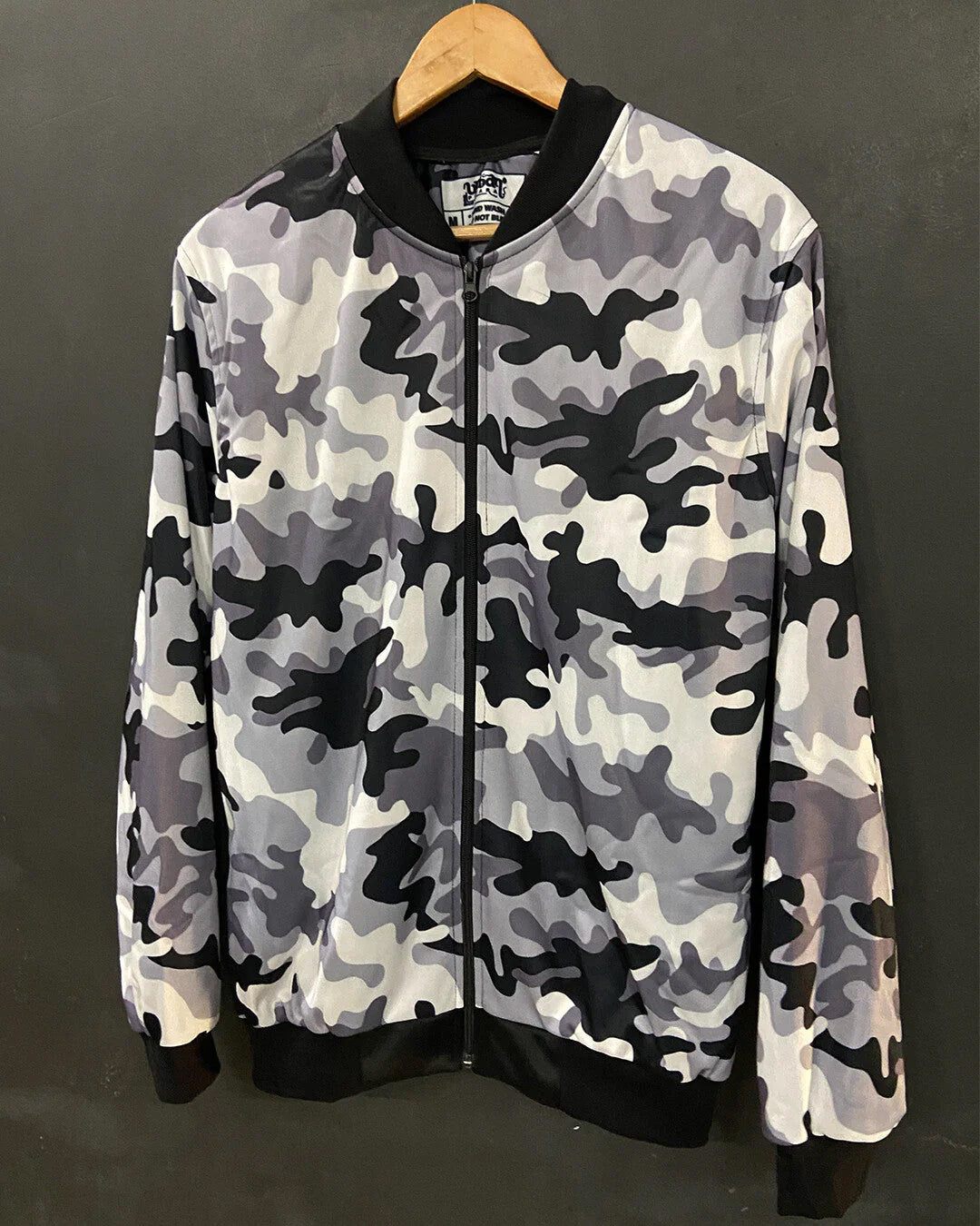 Camo White Bomber Jacket