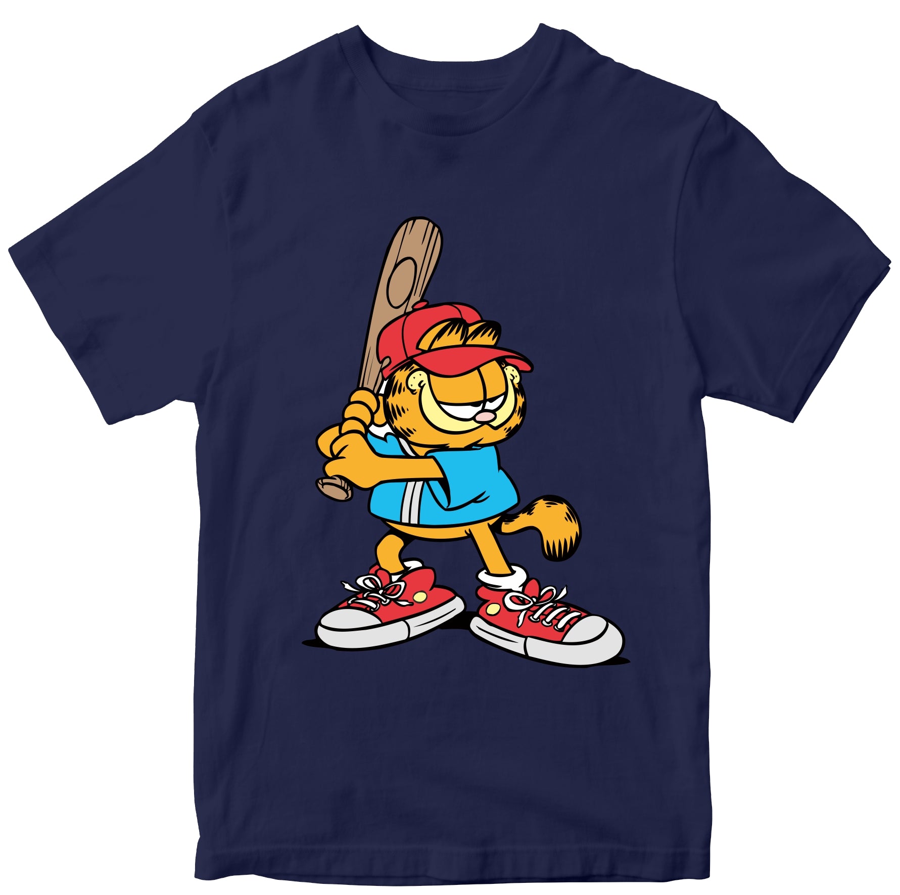 Garfield Baseball 100% Cotton T-shirt