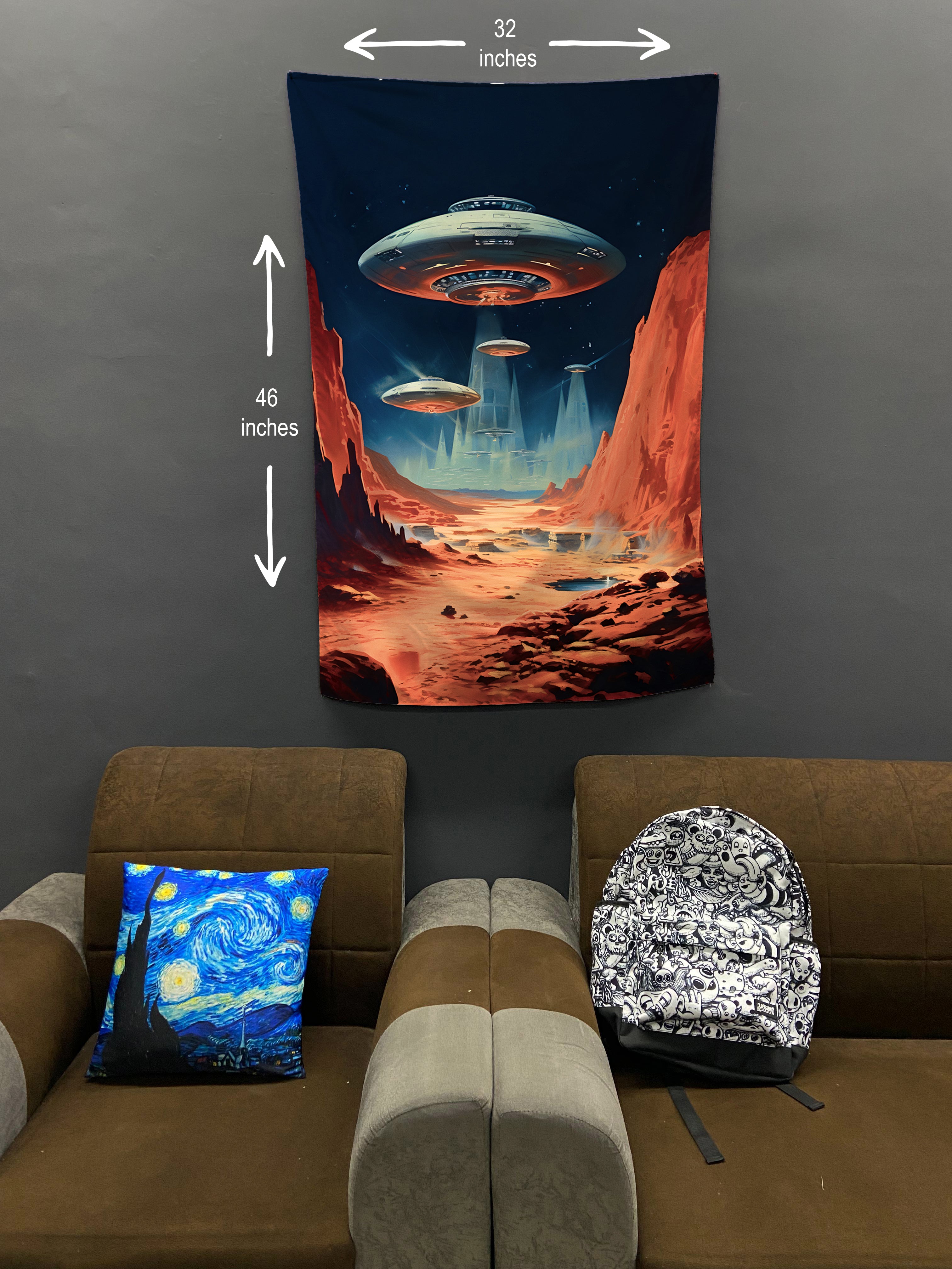 The Grand Canyons Of Mars Flag