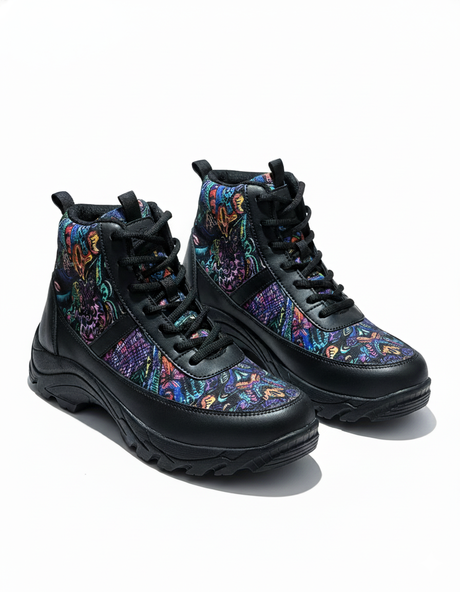 Acid Trip High Top Canvas Sneakers