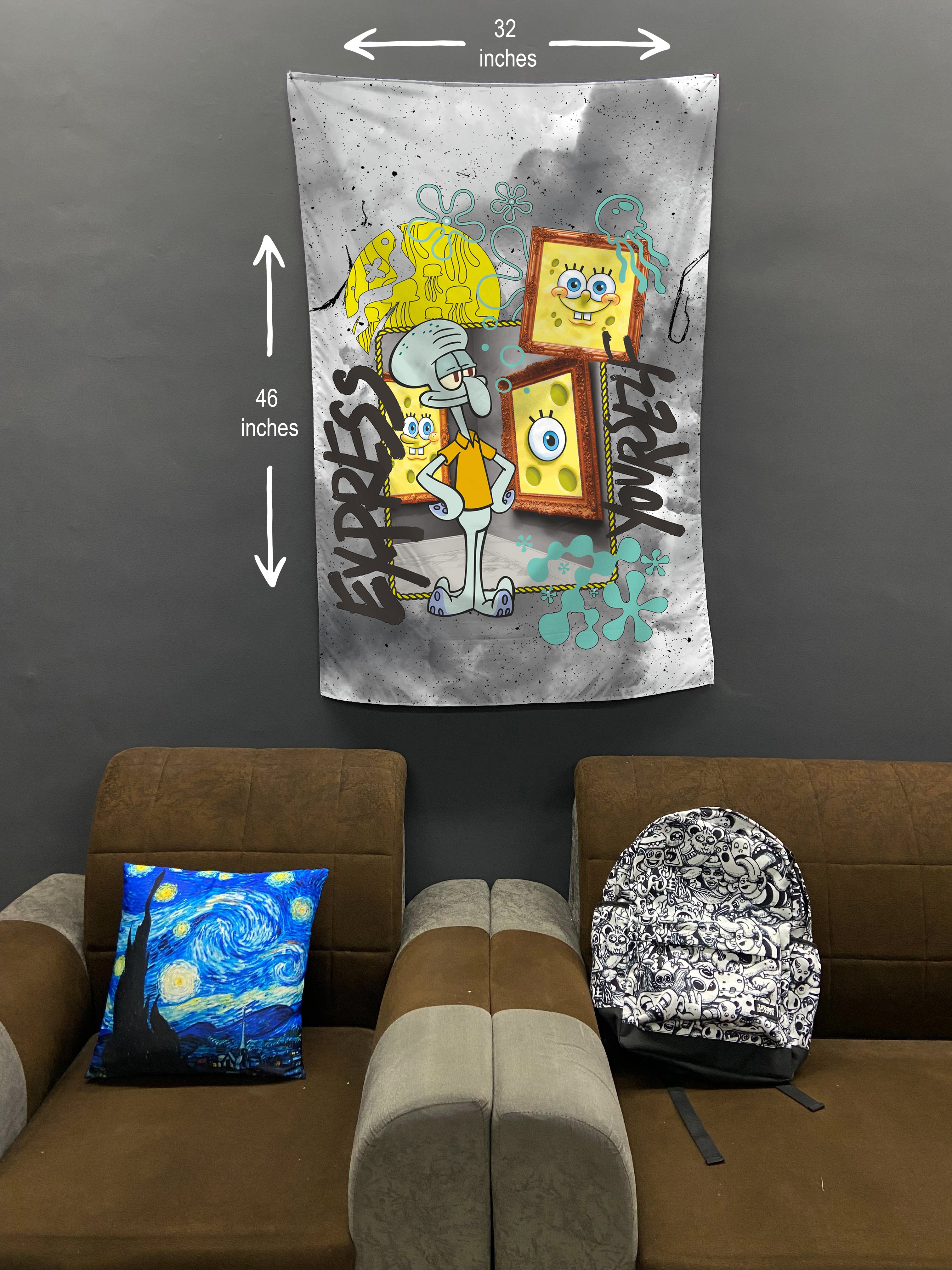 Spongebob Express Yourself Flag