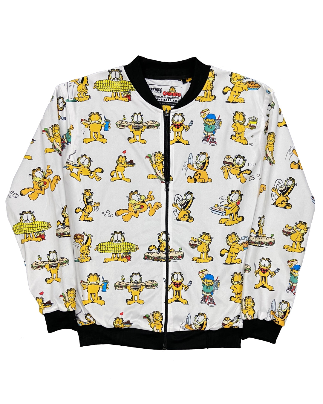 Garfield Foodie Pattern Bomber Jacket