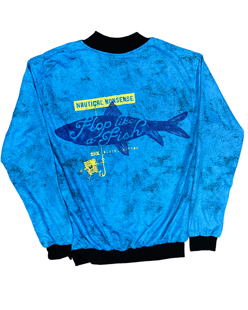 Spongebob Flop Like A Fish Bomber Jacket